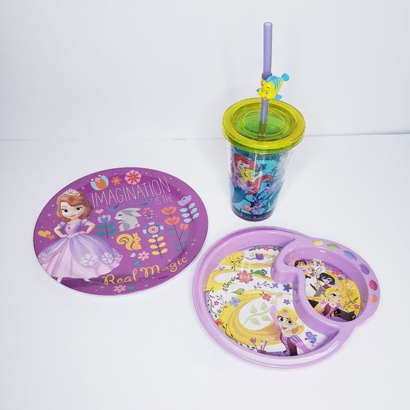 Disney | Dining | Kids Dinner Wear Little Mermaid Tangled Rapunzel ...